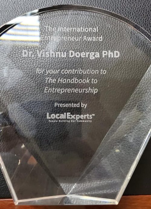 International Entrepreneur Award - Vishnu Doerga - ACI